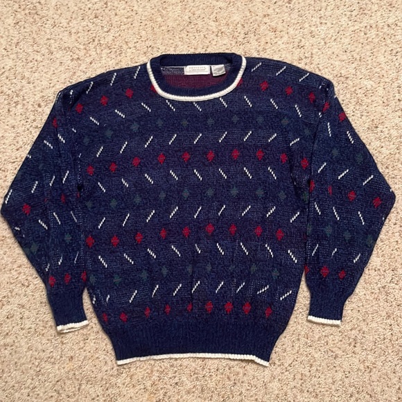 Van Heusen | Sweaters | Vintage 8s Hennessy By Van Heusen Geometric ...